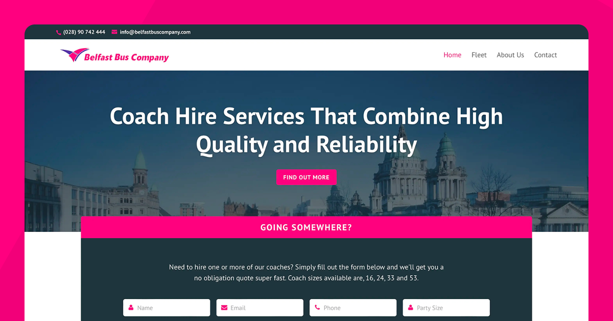 Belfast Bus Company: Custom WordPress Web Design Belfast